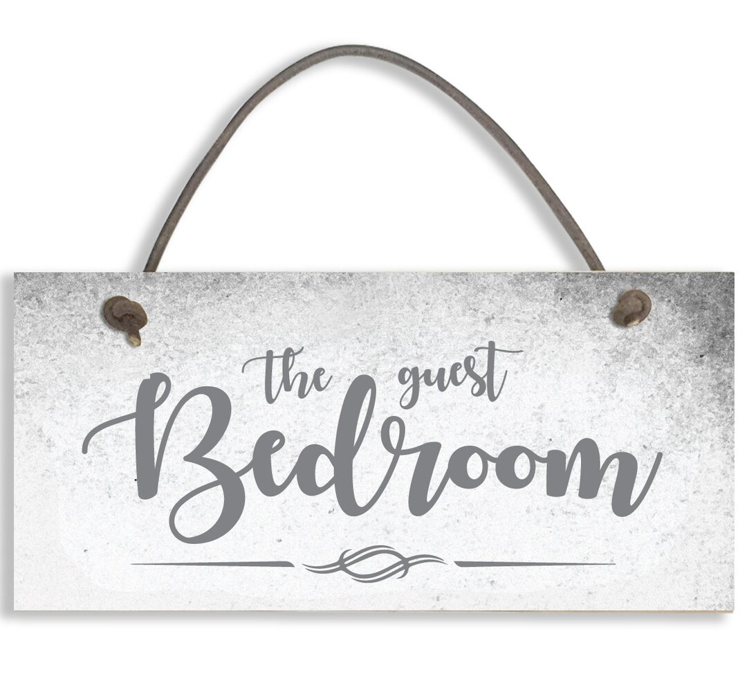 The Guest Bedroom | Shabby Chic Door Sign Plaque Sign for Bedroom #1508 ...