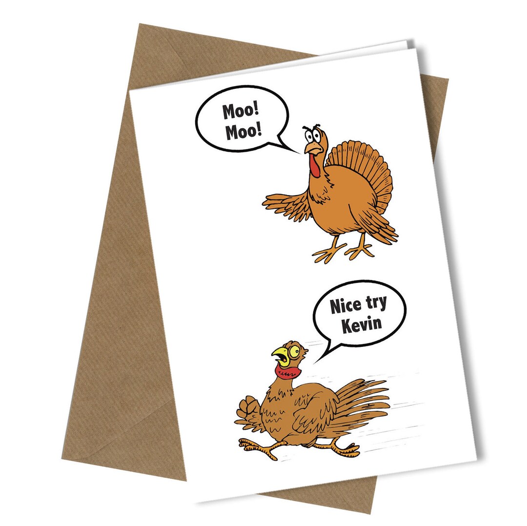 CHRISTMAS CARD Rude Funny Turkey Greeting Card Funny Humour Joke ...