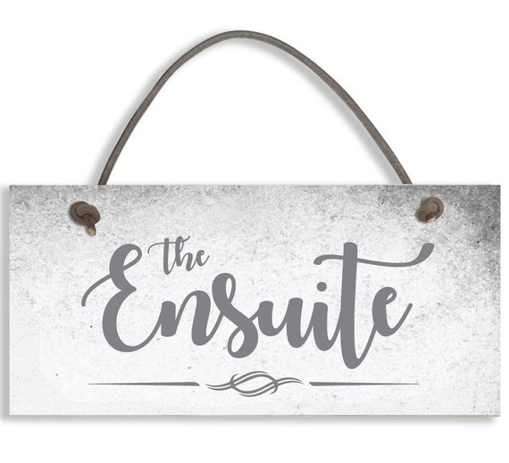 The Ensuite Shabby Chic Door Sign Plaque Sign for Bathroom - Etsy