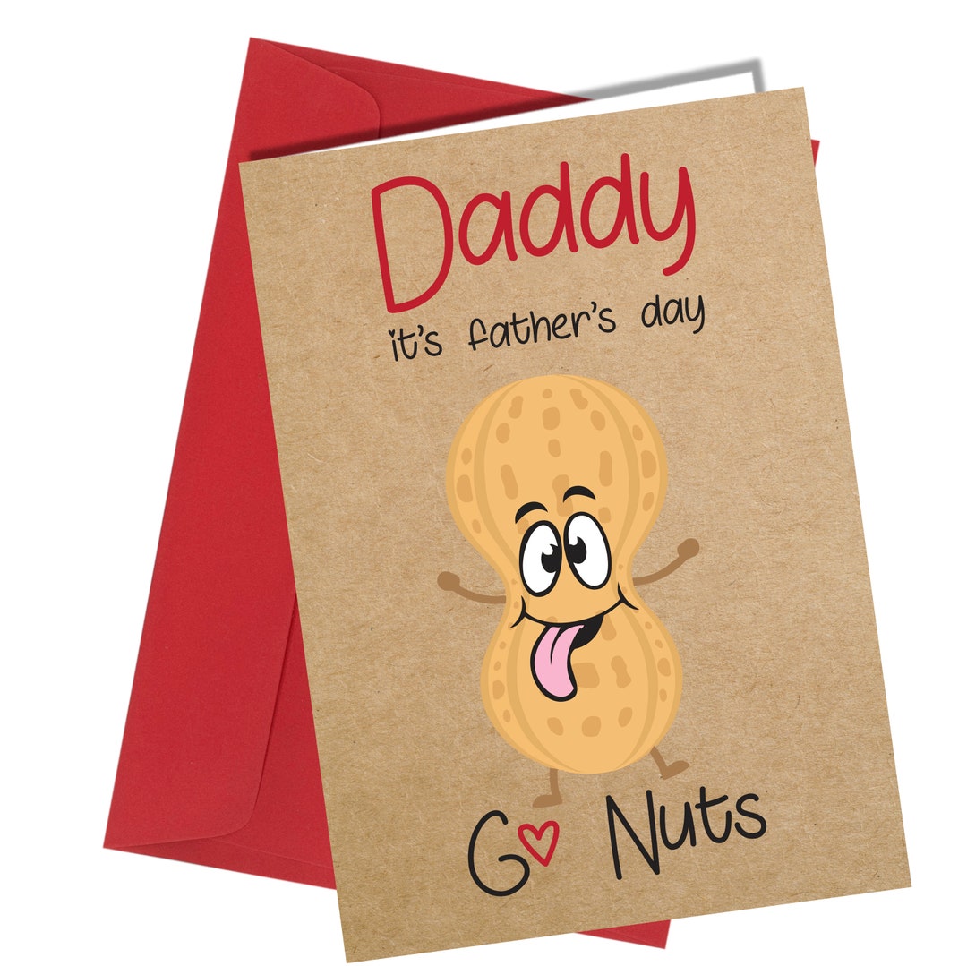 Daddy Go Nuts Father's Day Foodie Card Comedy Funny Humour #1350 - Etsy