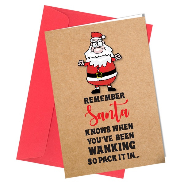 Funny Santa Card - Etsy