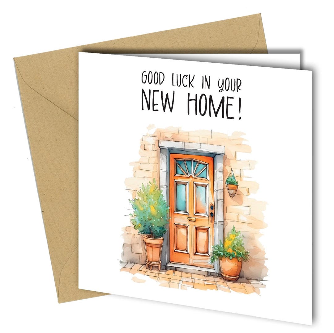 Good Luck in Your New Home Card / Couple / #1611 - Etsy