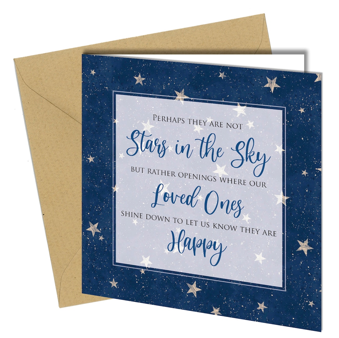Stars in the Sky | Sympathy Cards Bereavement Condolence Mourning Sorry ...