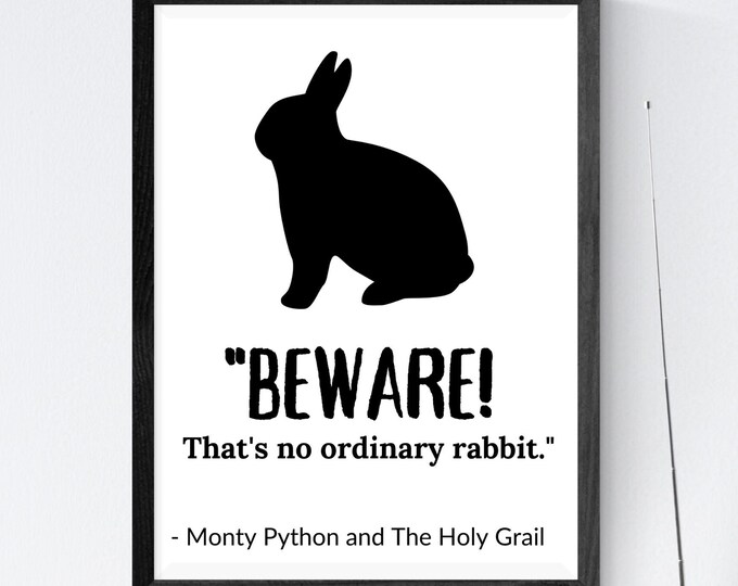 The Rabbit Monty Python Quote Digital Download Printable Etsy