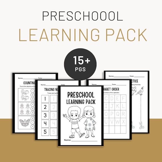 Preschool Learning Pack Digital Download - Etsy