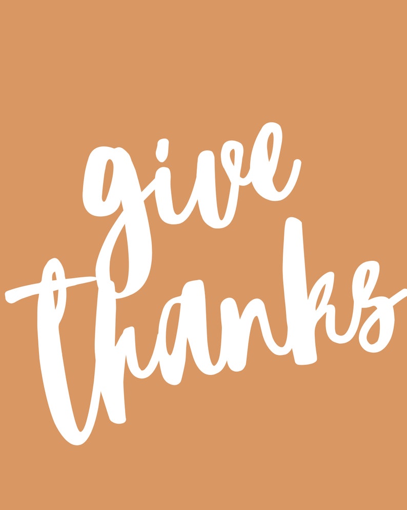 Give Thanks Digital Download, Thanksgiving, Faith Digital Print, Fall ...
