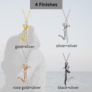 Couple Hug Necklace, Dancing Couple Pendant, Necklace Hugging Couple ...