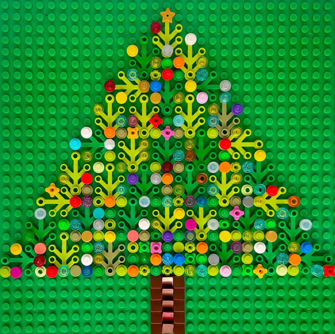 Brick Built Christmas Tree print Christmas Card - Etsy UK Brick Built Christmas Tree print Christmas Card - Etsy UK