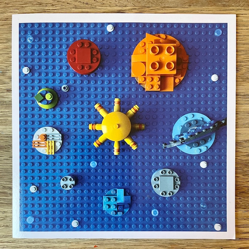 Lego Solar System Print Greetings Card | Etsy