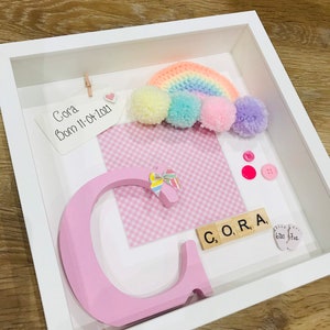 Rainbow Baby Frame, New Baby Gift, Birth Announcement Frame ...