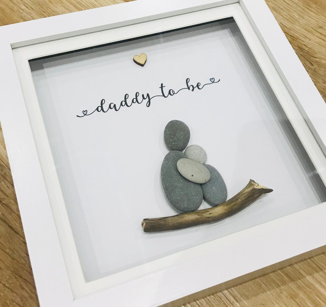 Fathers Day Gift Daddy Pebble Art Pebble Frame Gift | Etsy