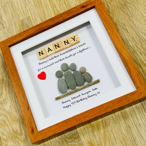 Nanny Pebble Frame, Nanny Mothers Day Gift, Personalised Gifts, Family ...