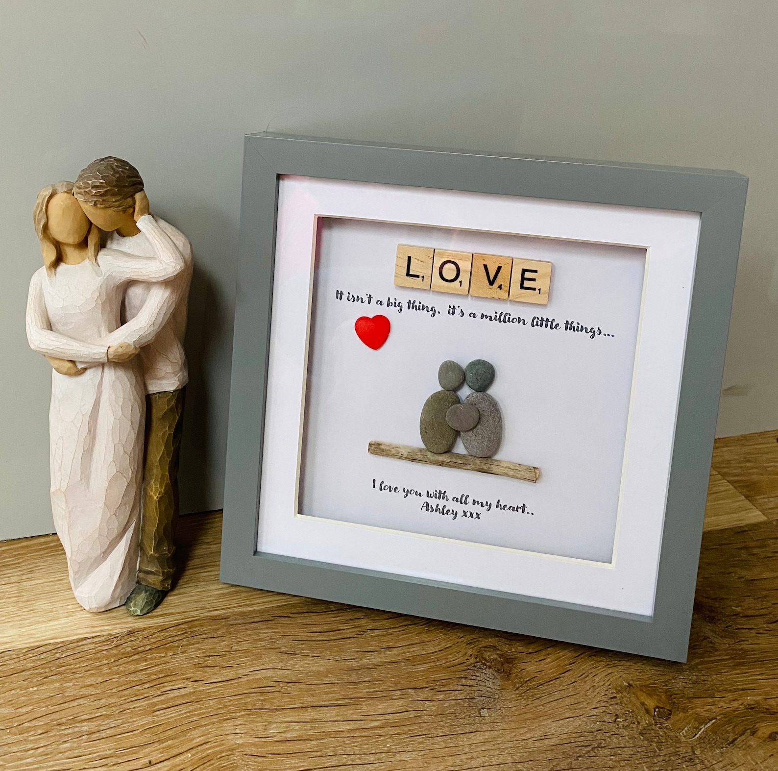 Love Pebble Art Personalised Gifts Couple Pebble Art Gift - Etsy