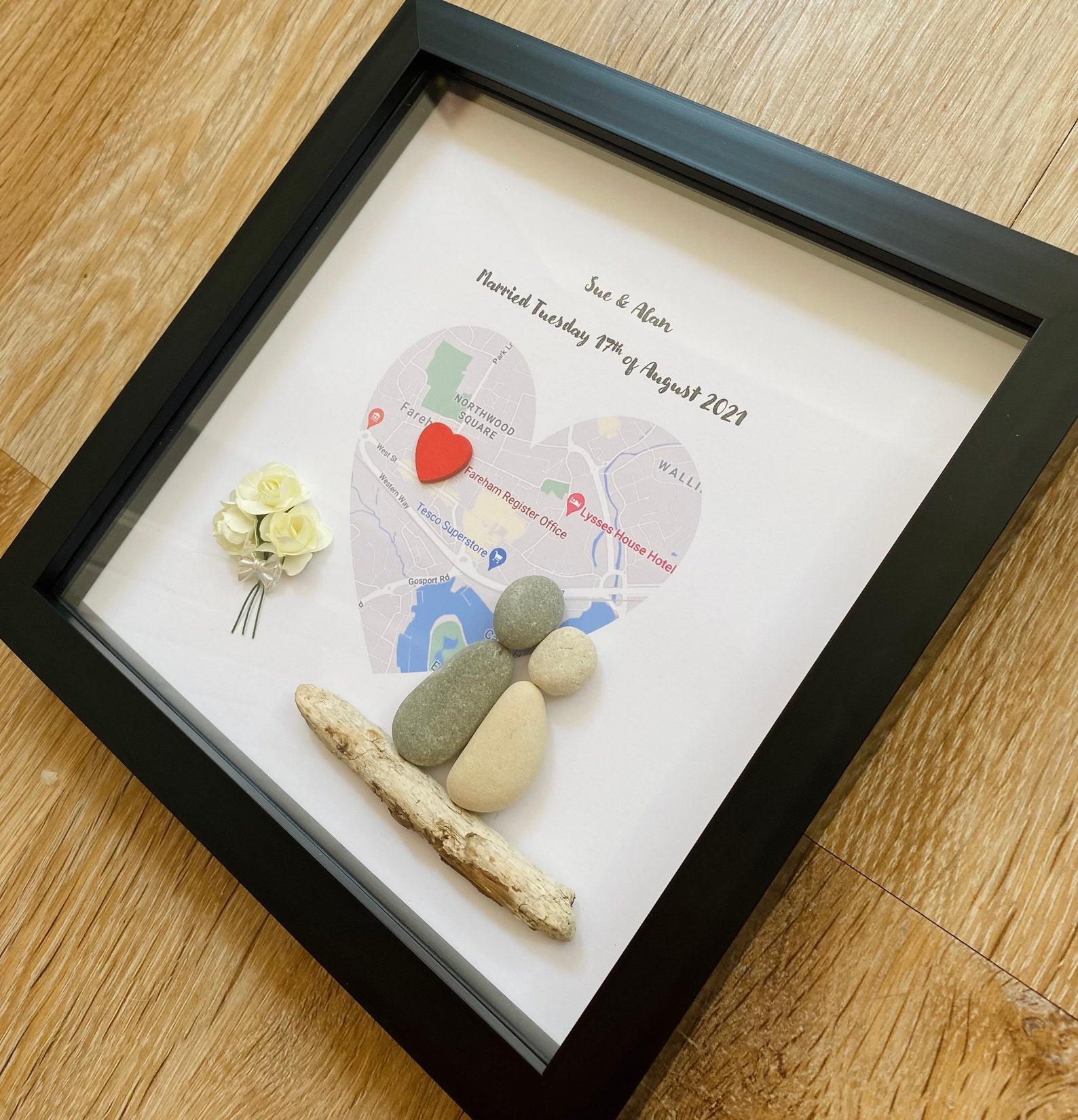 Personalised Wedding Location Frame Wedding Map Frame | Etsy UK