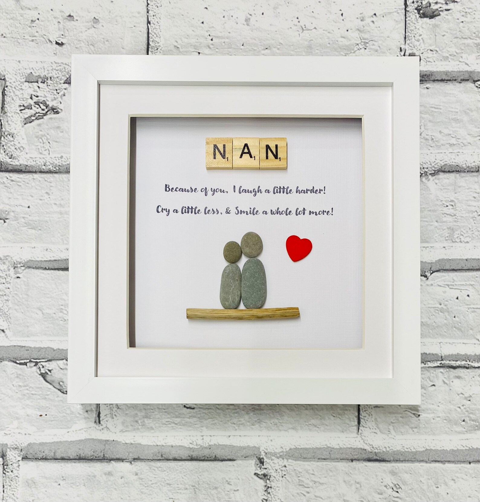 Nanny Pebble Frame Nanny Mothers Day Gift Personalised | Etsy