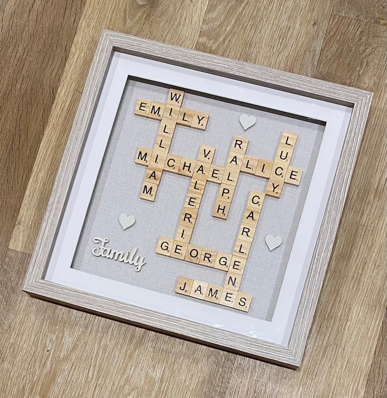 Personalised Family Scrabble Frame Ideal Christmas/ Mothers - Etsy UK