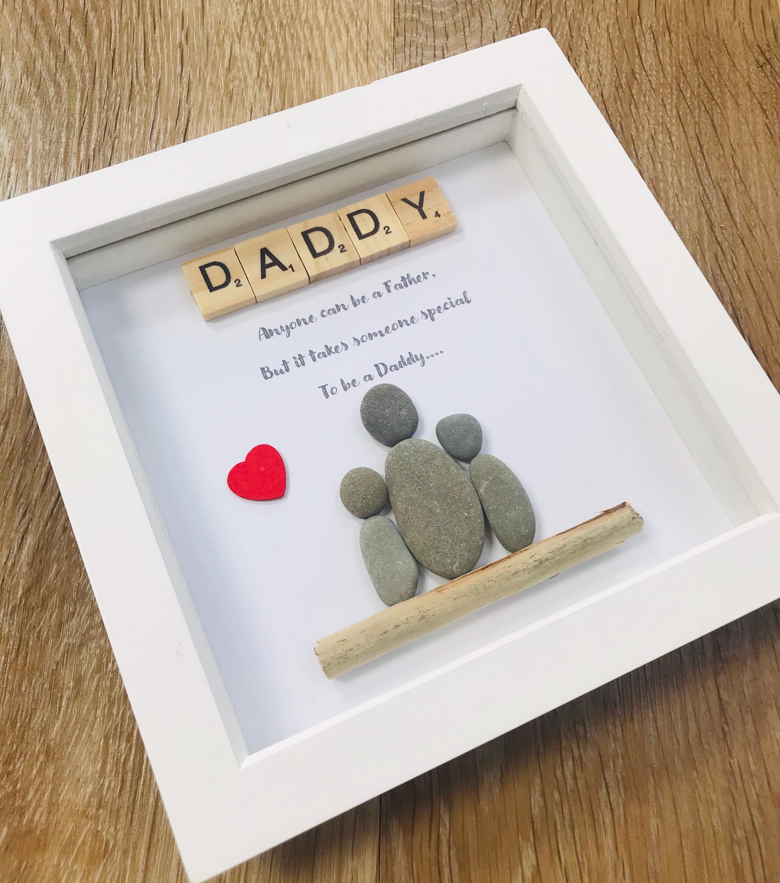 Fathers Day Gift Daddy Pebble Art Pebble Frame Gift | Etsy
