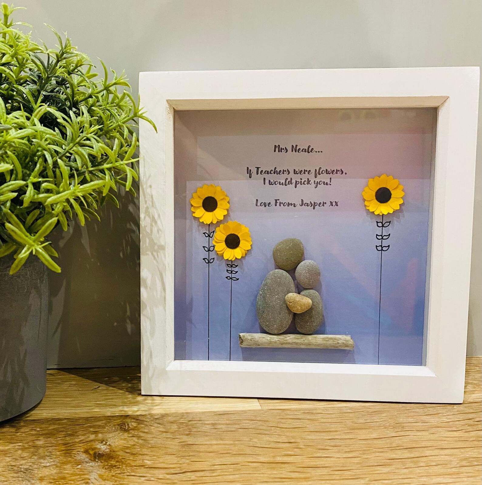 Teacher Gift Thank You Teacher Teacher Pebble Art - Etsy