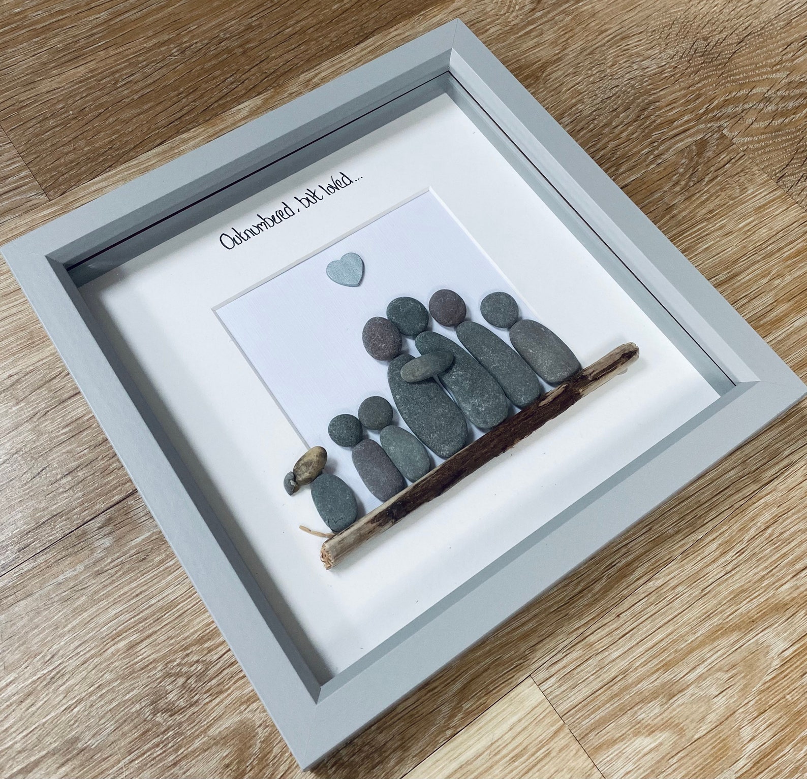 Family Pebble Frame Personalised Gifts Family Pebble Art - Etsy