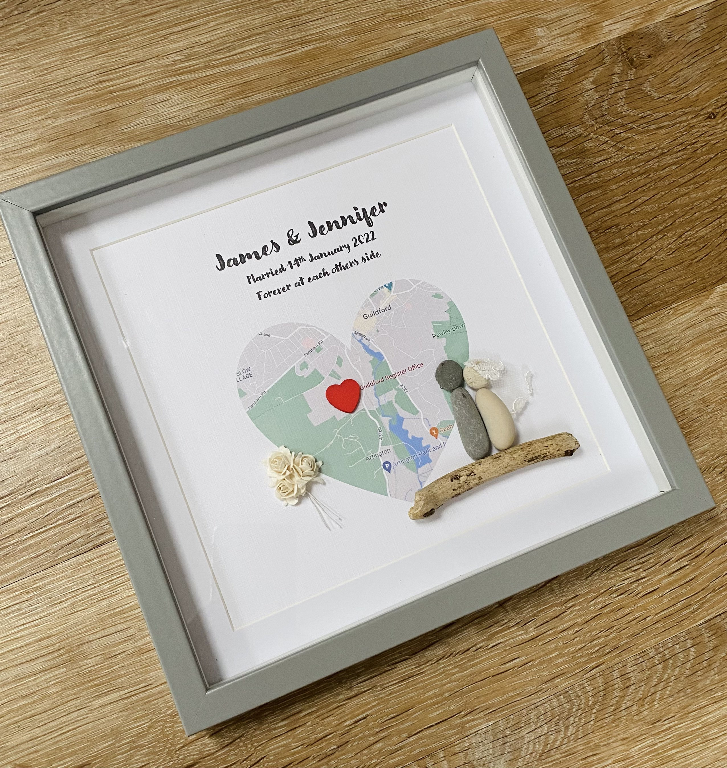 Personalised Wedding Location Frame Wedding Map Frame | Etsy UK
