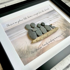 Family Pebble Frame, Personalised Gifts, Family Pebble Art, Family ...