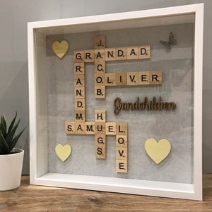 Personalised Family Scrabble Frame - Ideal Christmas/ Mother’s Day ...