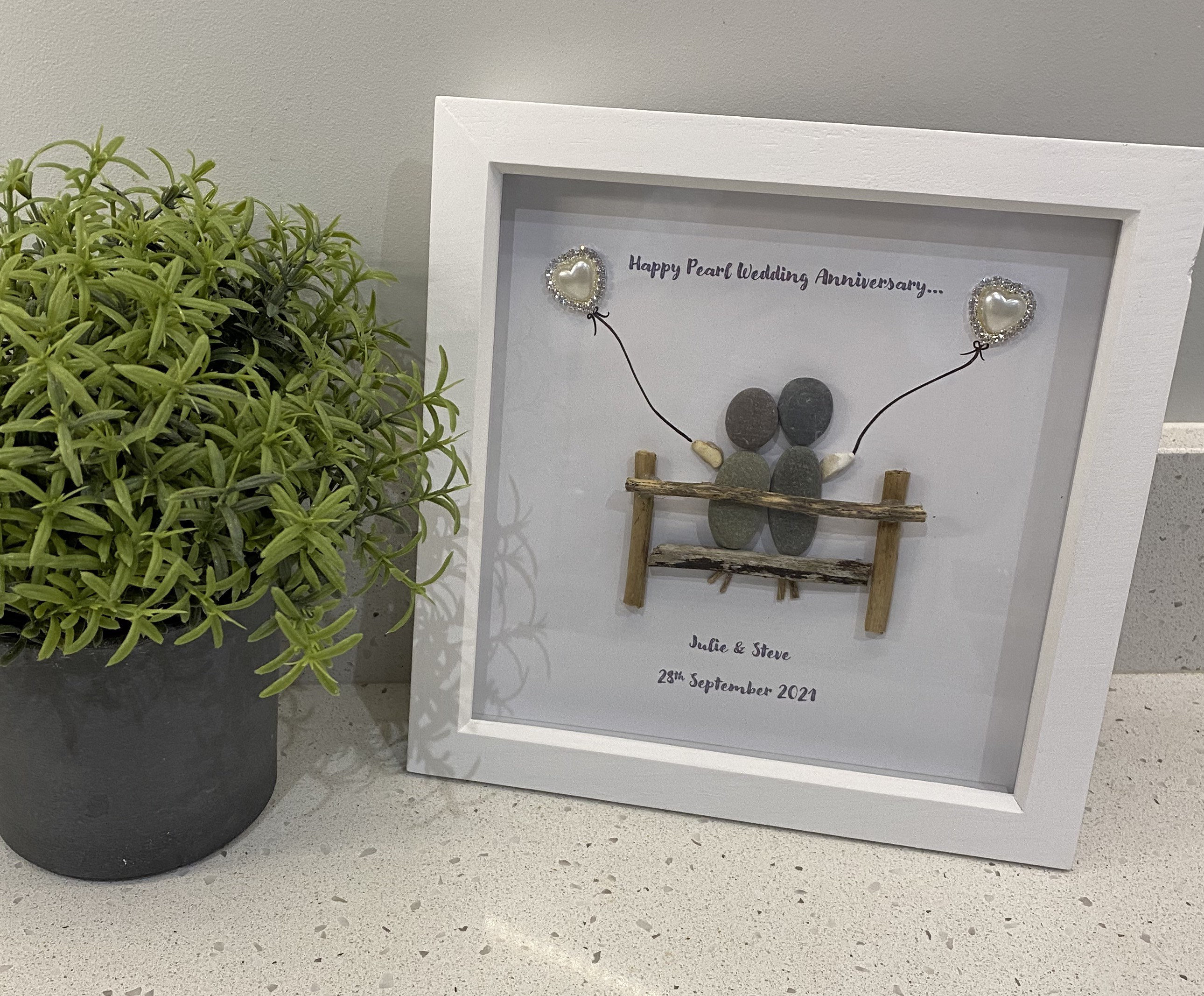 Ruby Wedding Anniversary Pebble Art Ruby Wedding Gift Ideas | Etsy UK