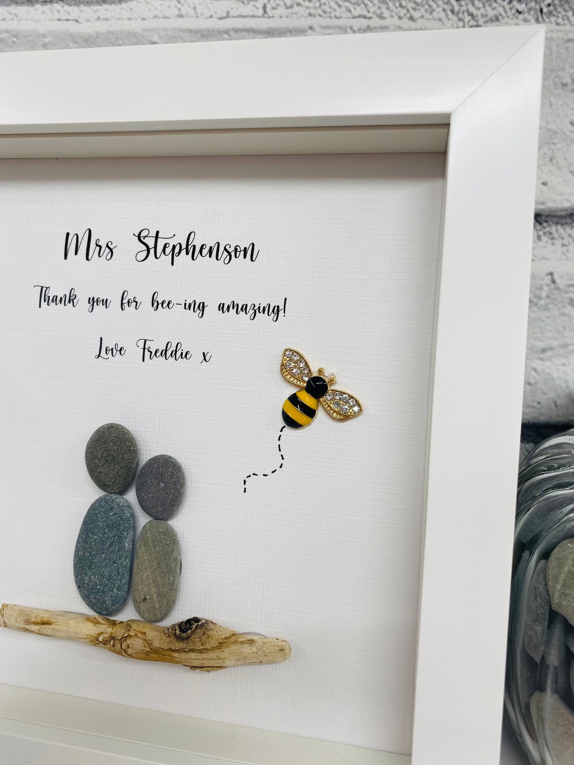 Teacher Gift Thank You Teacher Teacher Pebble Art - Etsy UK