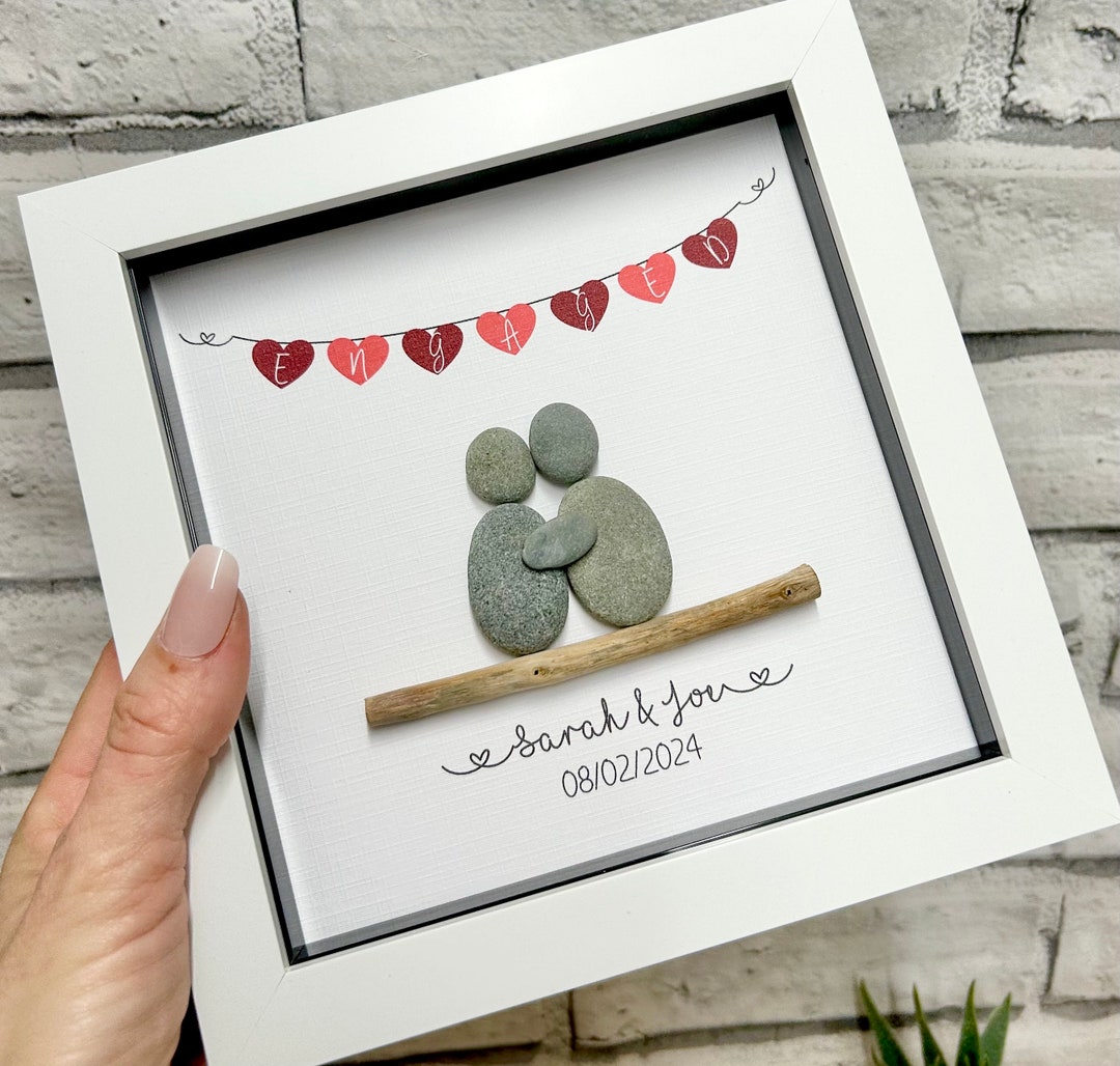 Personalised Engagement Gift, Box Frame, Engagement Gift for Couples ...