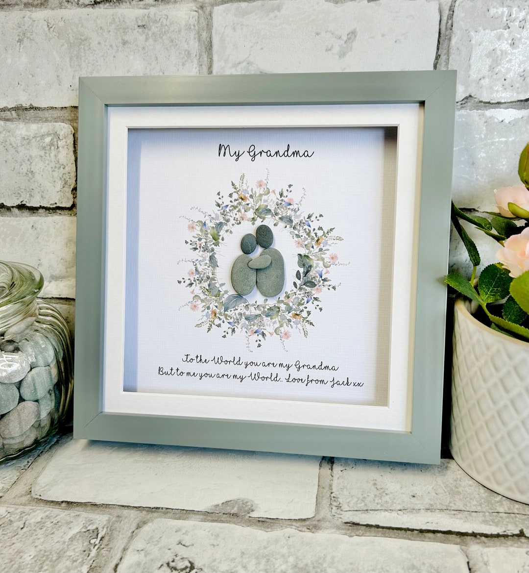 Grandma Pebble Art, Nanny, Nan Pebble Art, Personalised Gifts ...