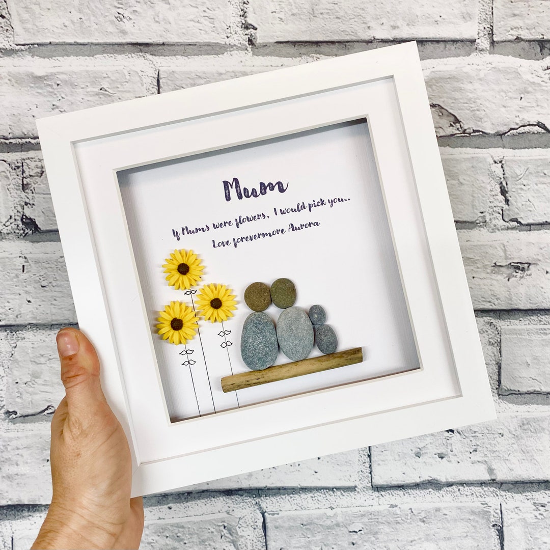 Personalised Mum Frame, Mothers Day Gift, Gifts for Her, Pebble People ...