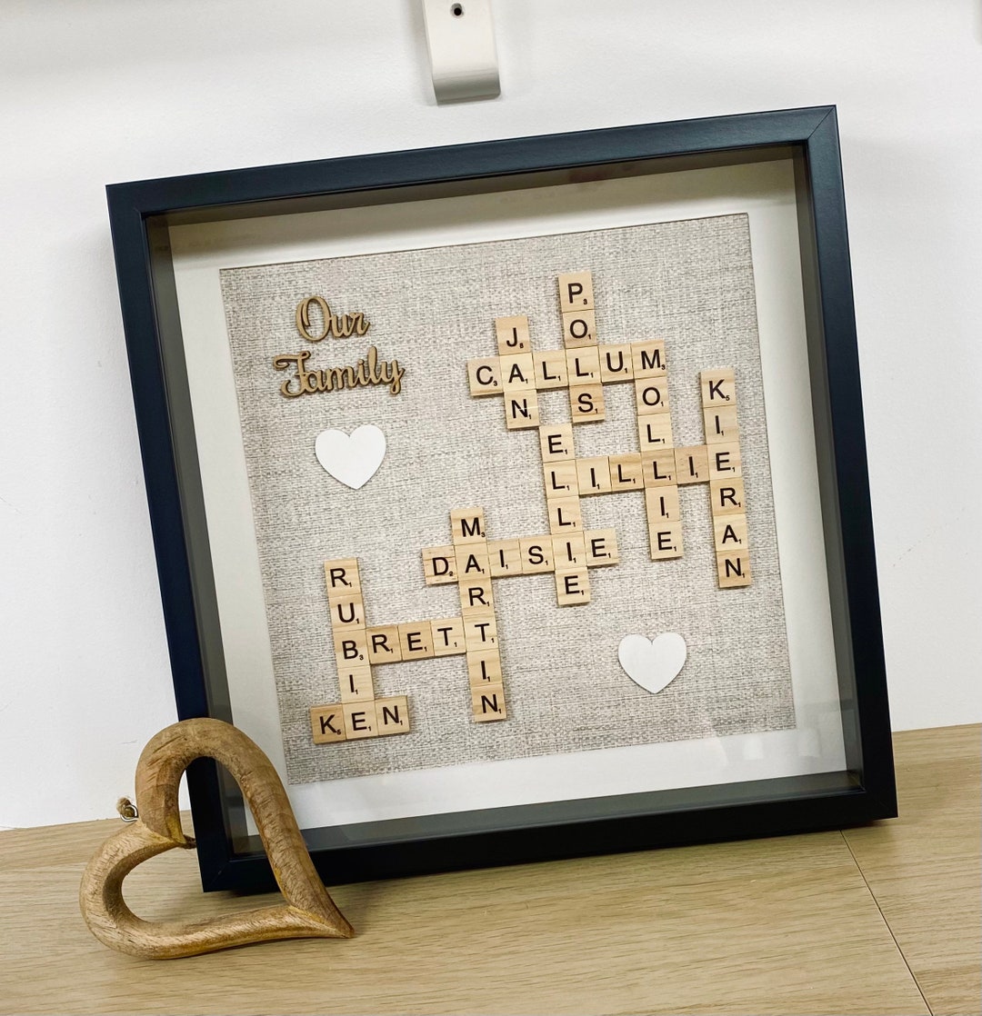 Personalised Family Scrabble Frame - Ideal Christmas/ Mother’s Day ...