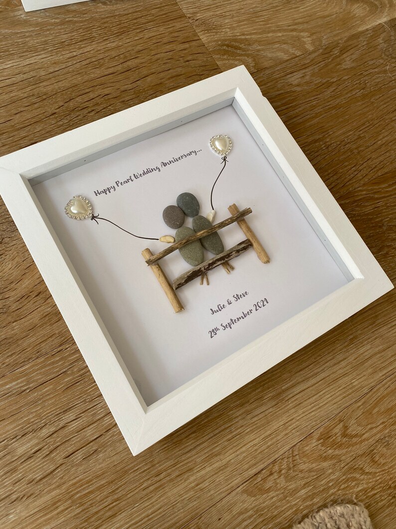 Ruby Wedding Anniversary Pebble Art Ruby Wedding Gift Ideas | Etsy UK