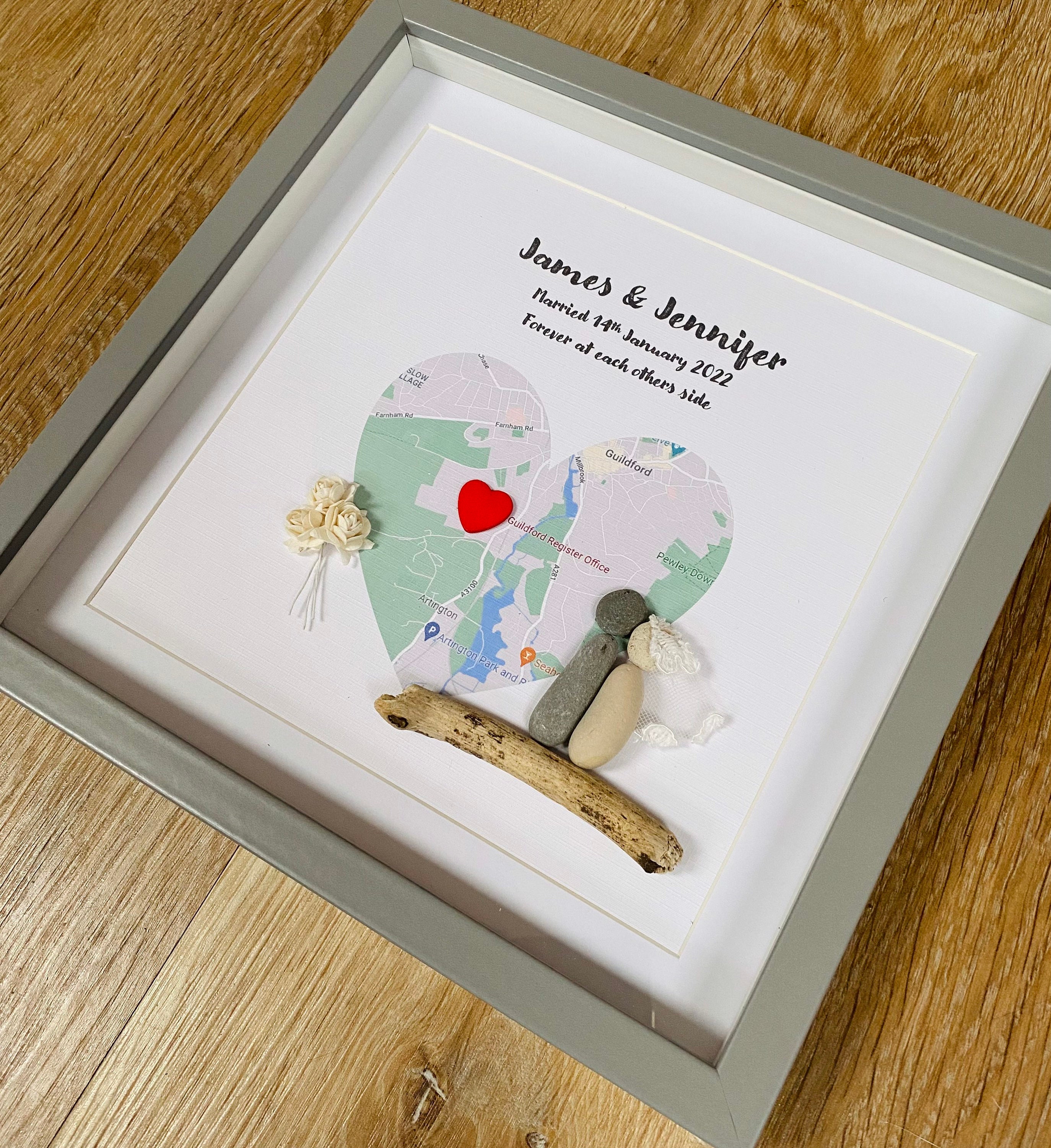 Personalised Wedding Location Frame Wedding Map Frame - Etsy UK