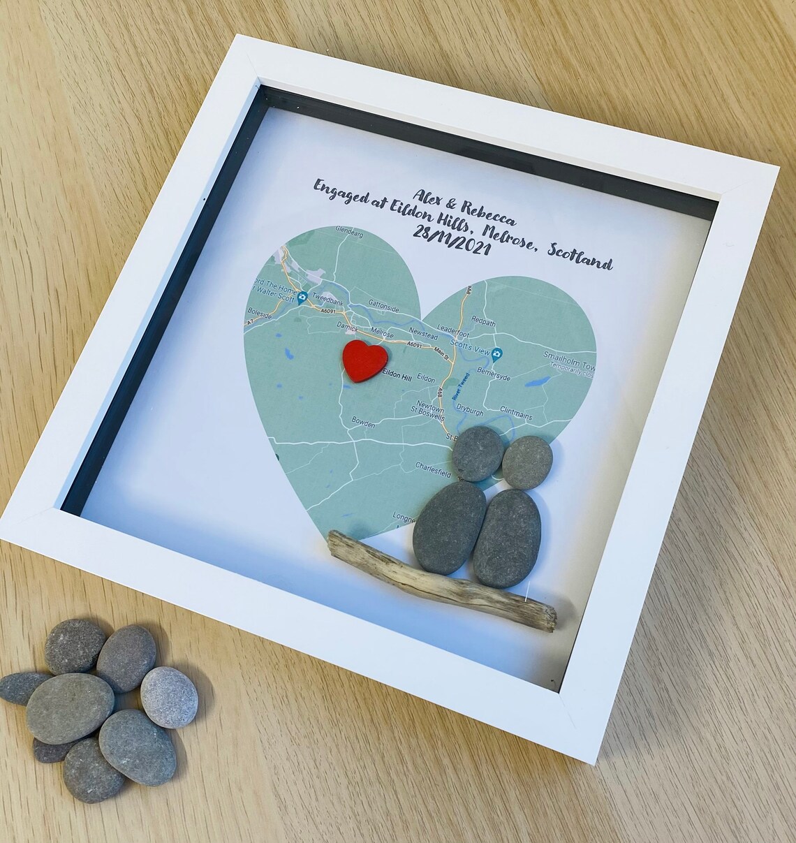 Personalised Engagement Gift, Box Frame, Engagement Gift for Couples ...