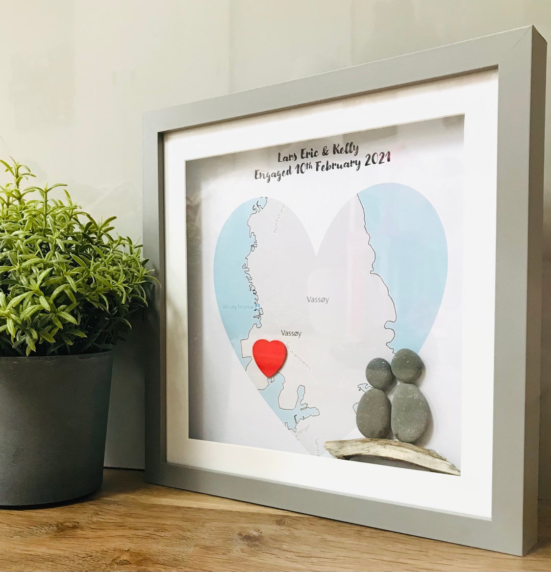 Personalised Engagement Gift, Box Frame, Engagement Gift for Couples ...