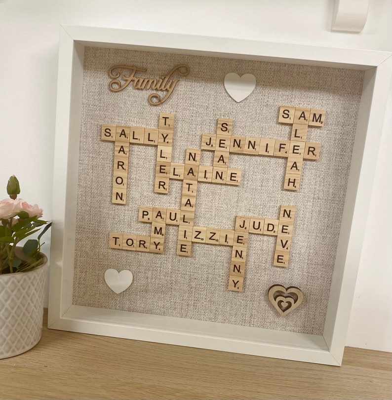 Personalised Family Scrabble Frame Ideal Christmas/ Mothers - Etsy