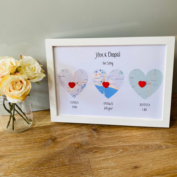 Anniversary Map - Etsy UK