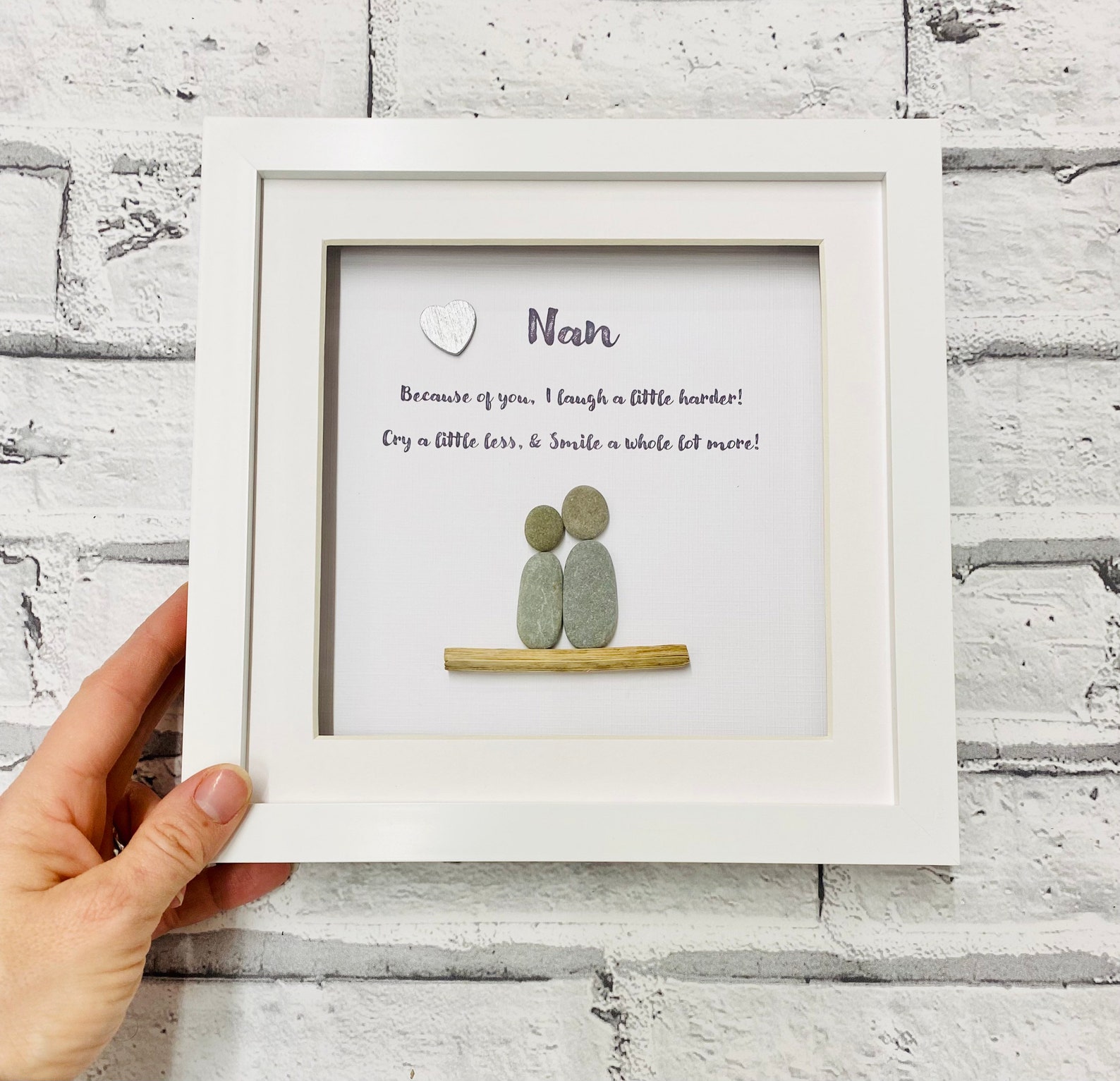 Nanny Pebble Frame Nanny Mothers Day Gift Personalised | Etsy