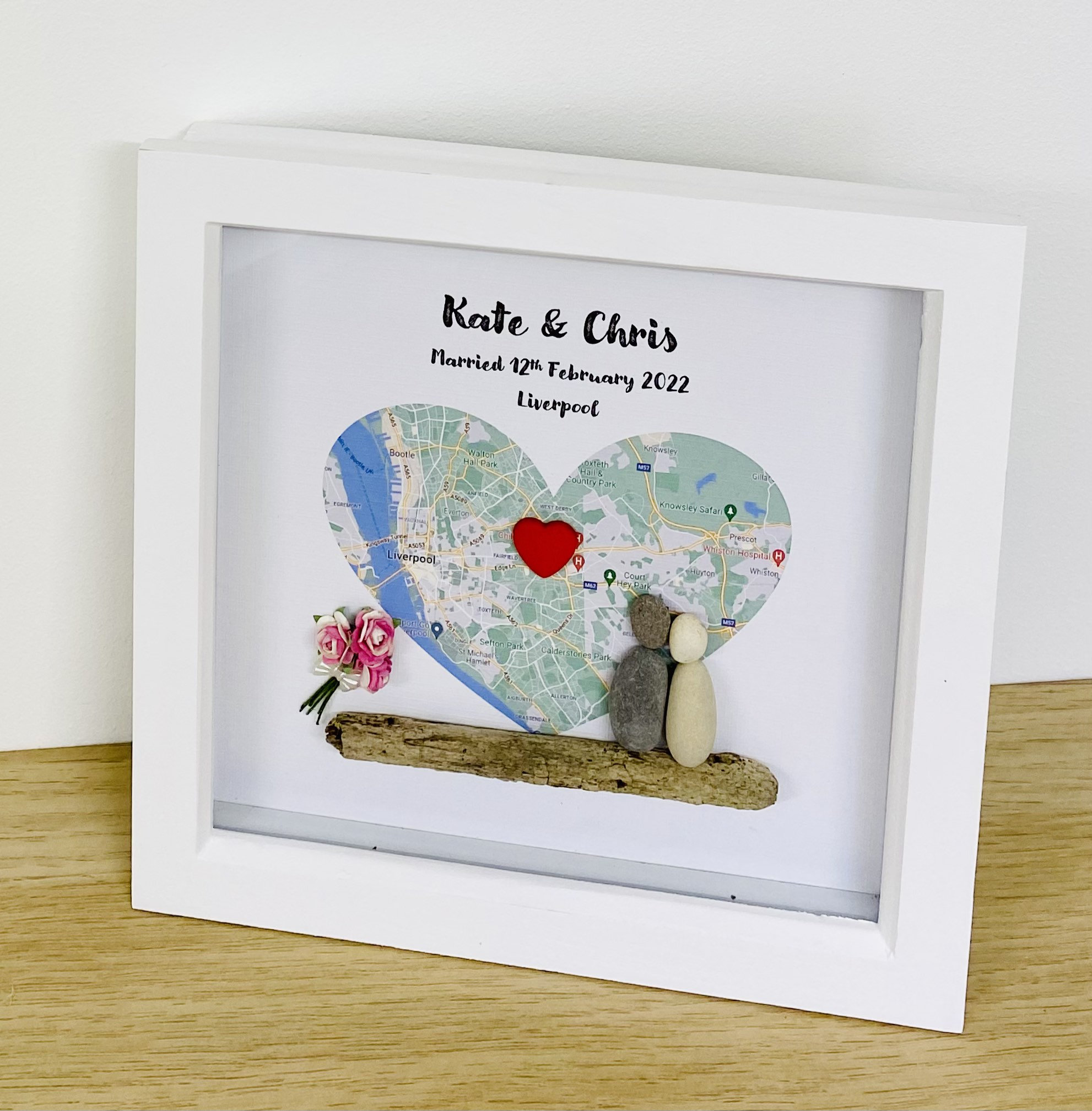 Personalised Wedding Location Frame Wedding Map Frame | Etsy UK