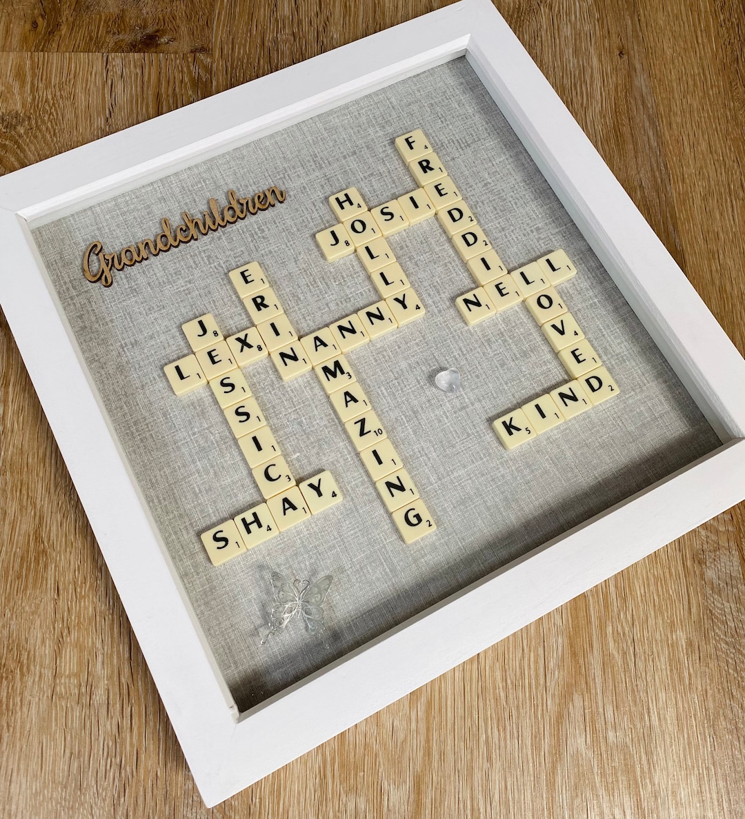 Family Scrabble Art | Personalised Picture Frame | Scrabble Box Frame ...