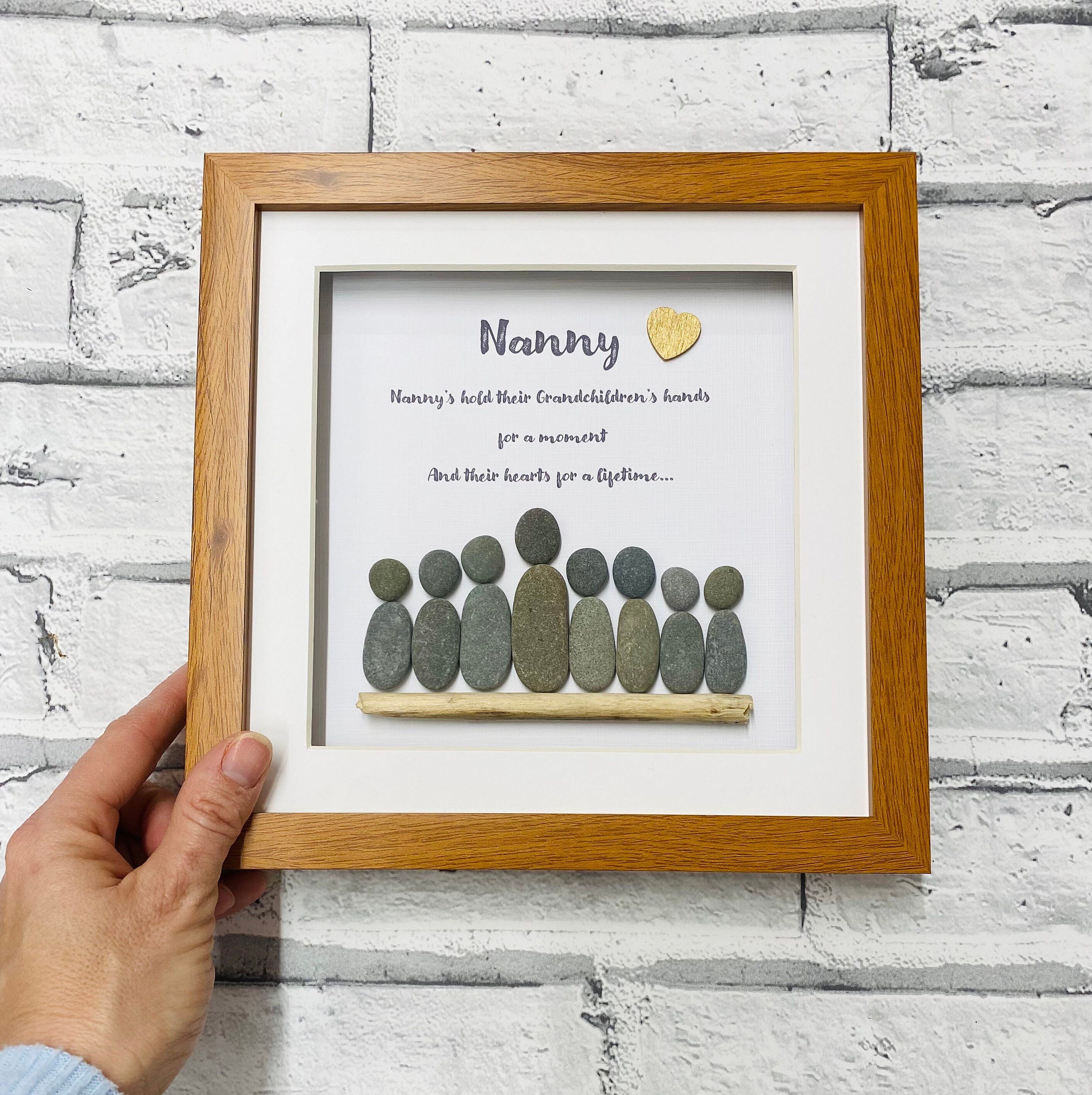 Nanny Pebble Frame Nanny Mothers Day Gift Personalised | Etsy