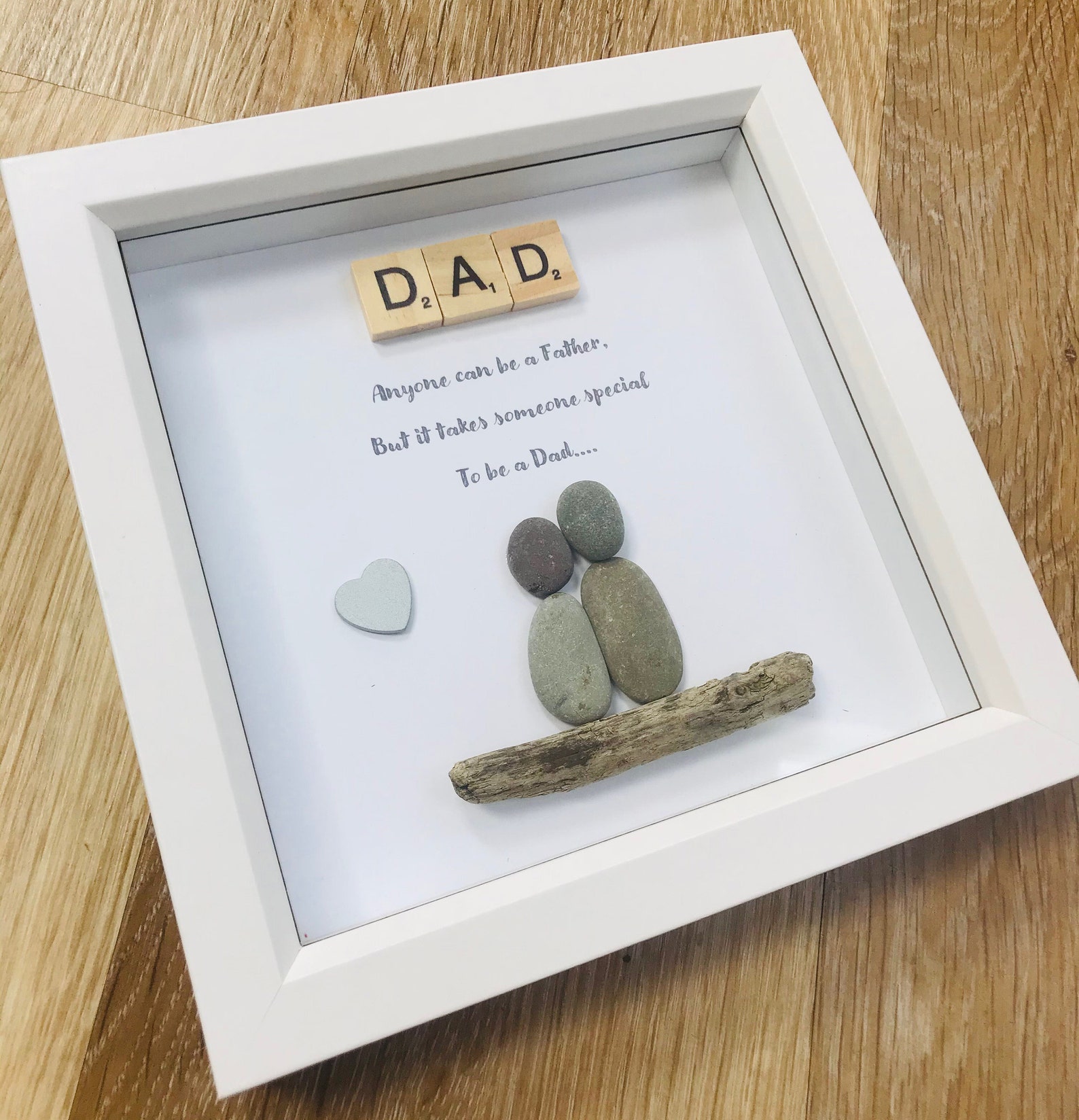 Fathers Day Gift Daddy Pebble Art Pebble Frame Gift - Etsy