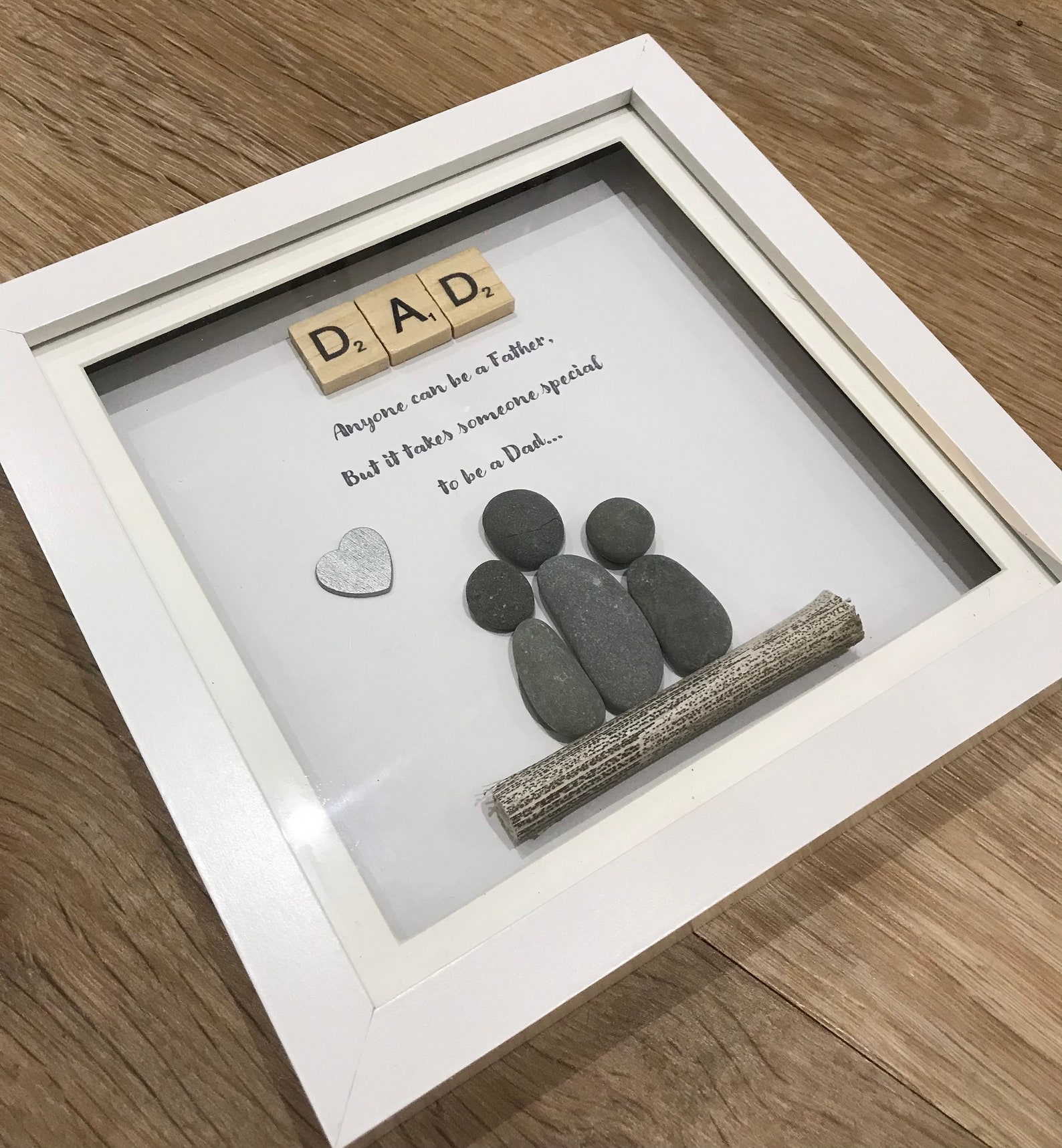 Fathers Day Gift Daddy Pebble Art Pebble Frame Gift - Etsy