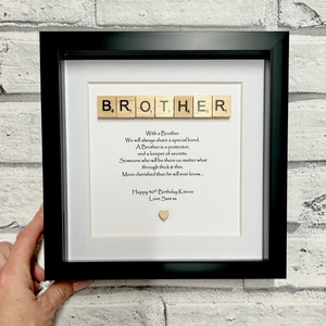 Personalised Brother Frame, Brother Gift for Christmas Personalised ...