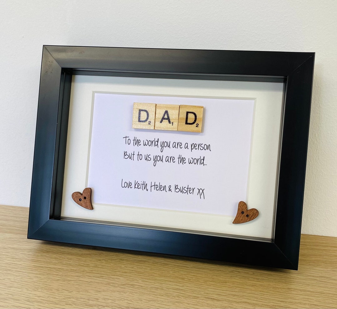 Dad Scrabble Frame, Fathers Day Gifts, Dad Gifts, Gifts for Him, Daddy ...