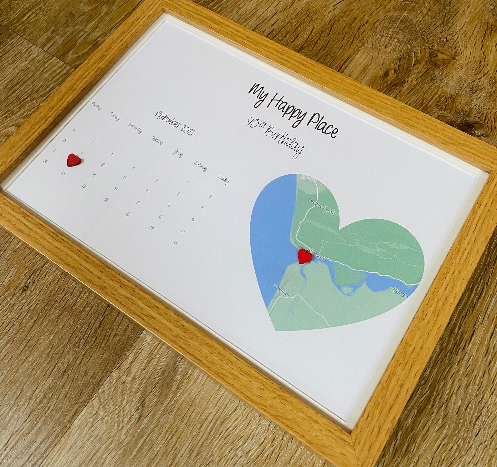 Wedding Location Map Frame, Personalised Engagement Gift, Engagement ...