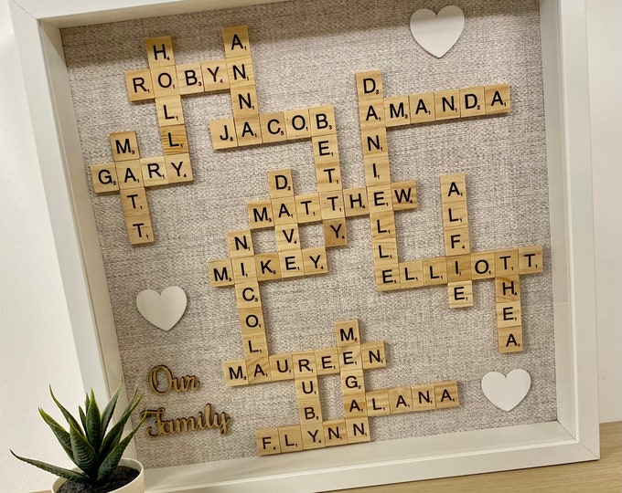 Large Scrabble Frame, Gift for Mum, Scrabble Art, Retirement Gift ...