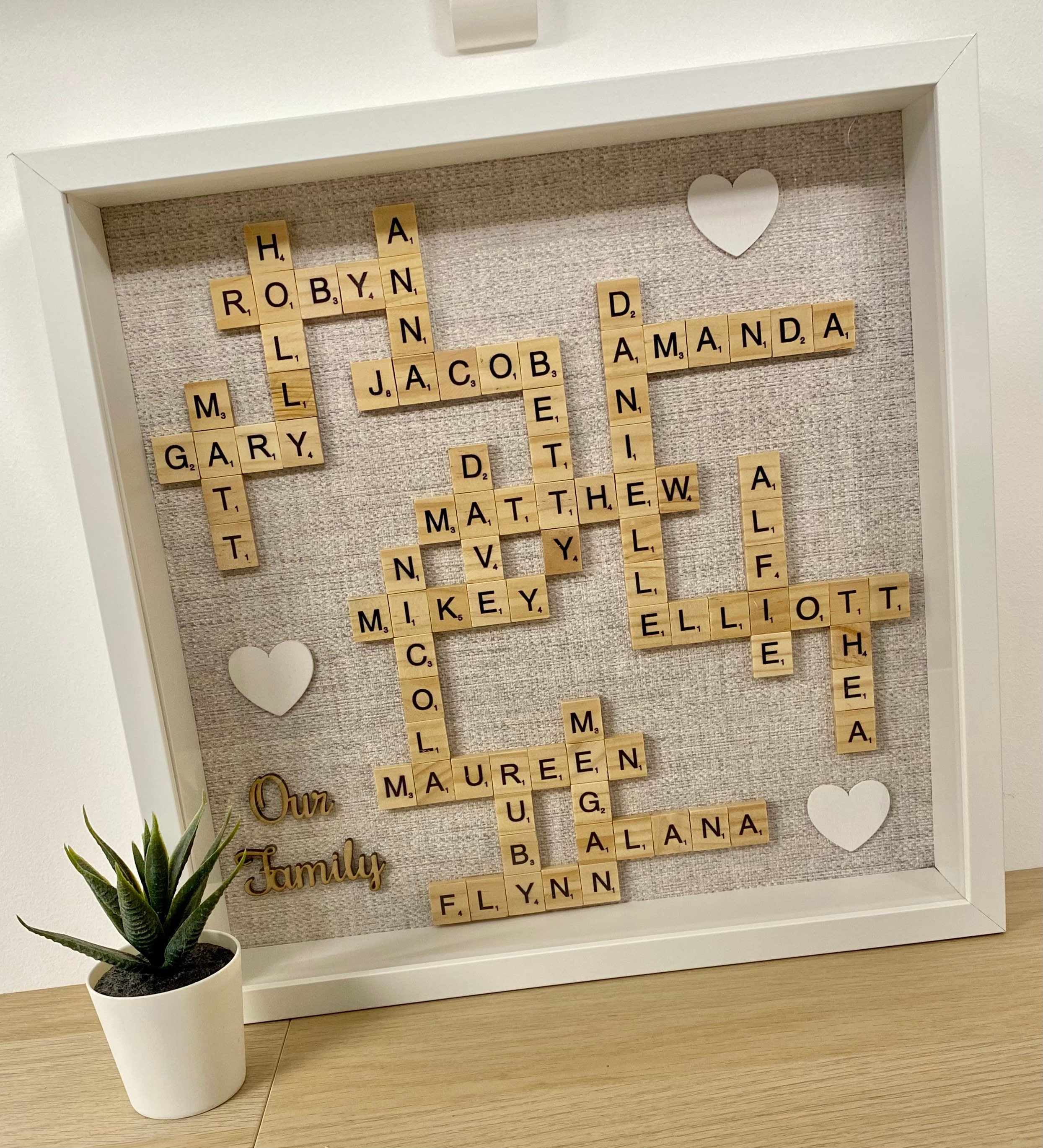Large Scrabble Frame, Gift for Mum, Scrabble Art, Retirement Gift ...