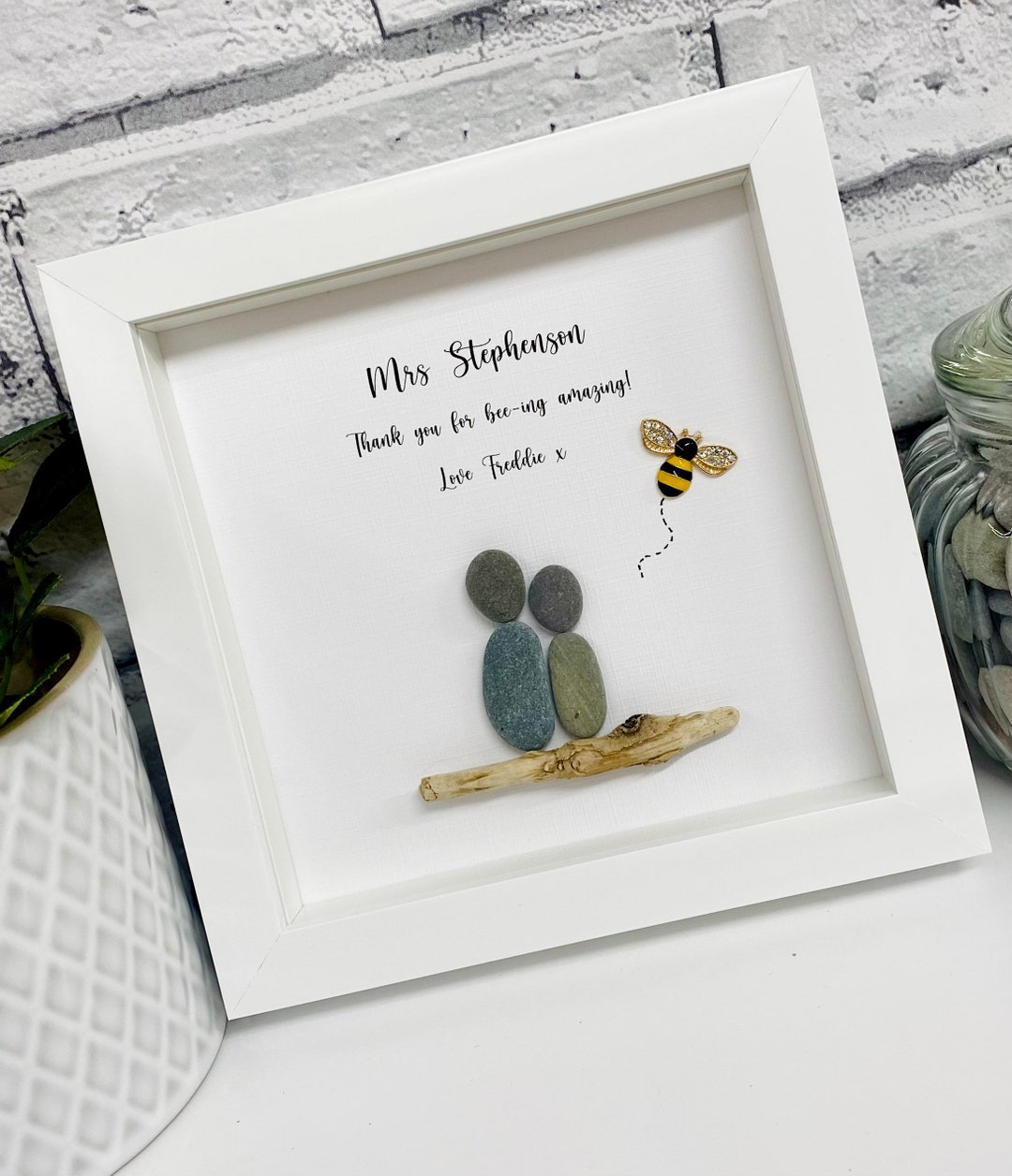 Teacher Gift - Thank You Teacher - Teacher Pebble Art - Personalised ...